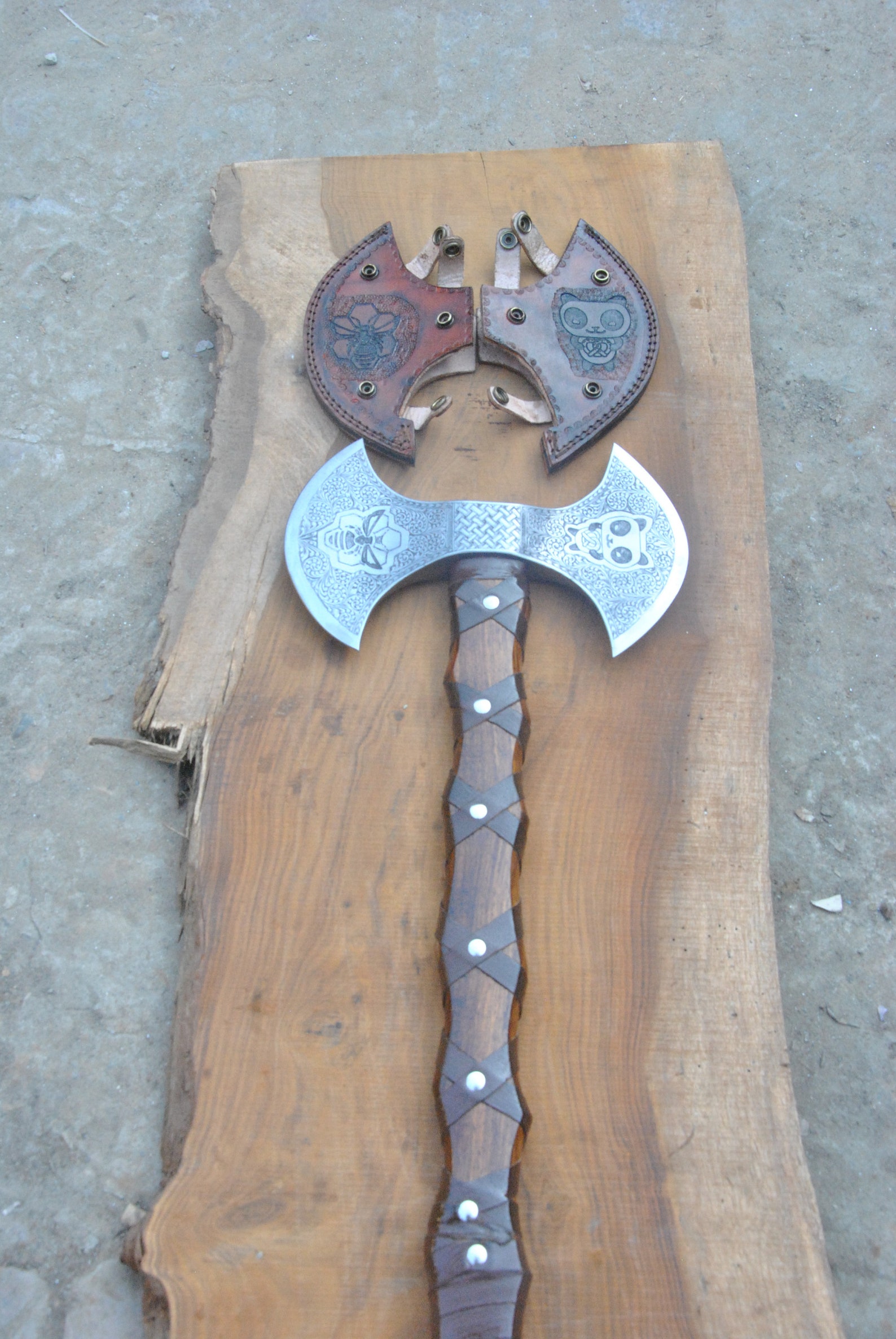 30 Double Edged Axe Viking Axe Bearded Viking Axe | Etsy