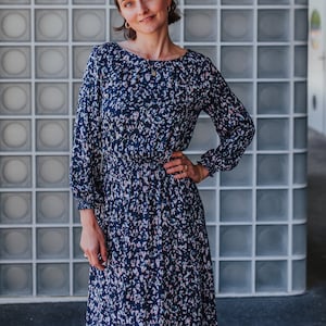 Shirred Dress Sewing Pattern, Blouse Sewing Pattern, Shirt Sewing ...