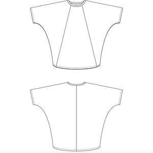 T-shirt Sewing Pattern, Tee PDF Pattern for Women, Tshirt Pattern for ...