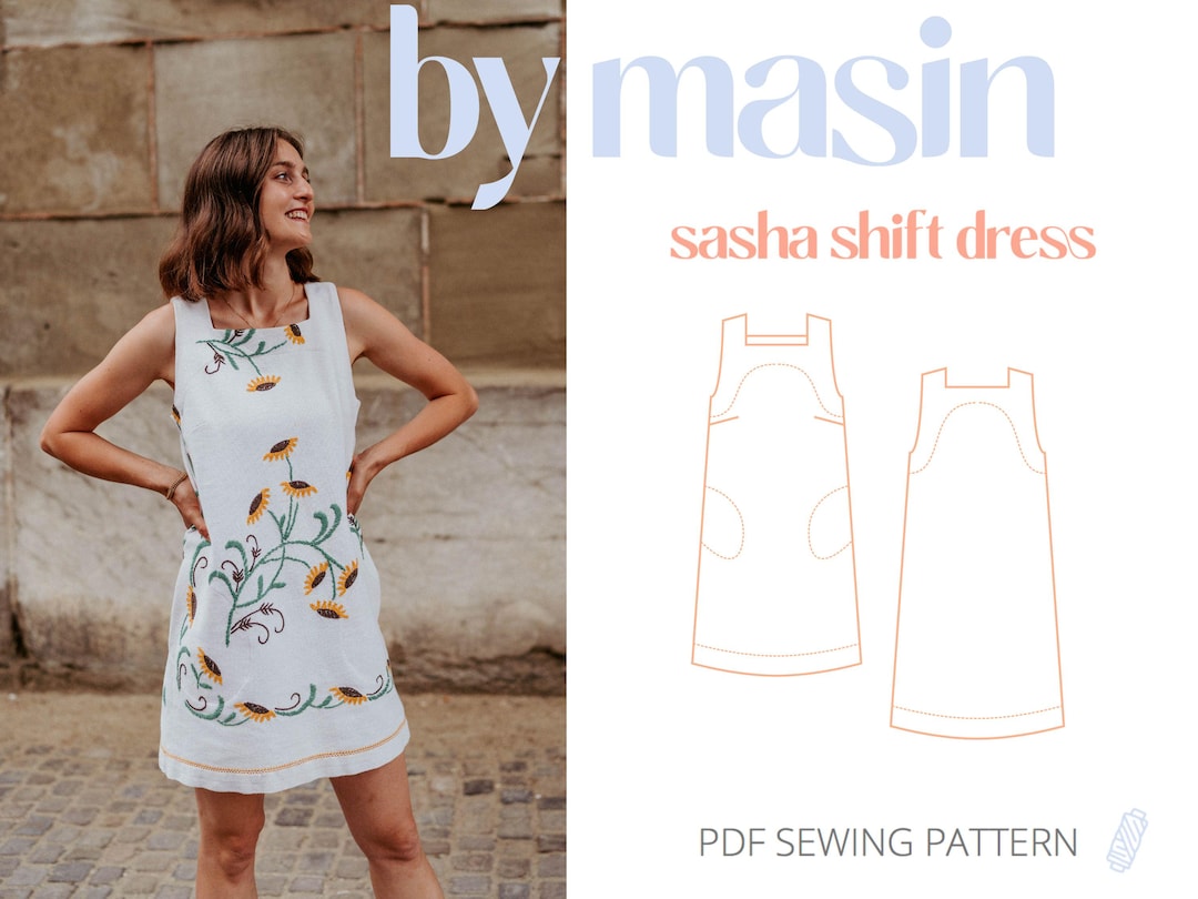 Sasha Shift Mini Dress PDF Sewing Pattern - Etsy