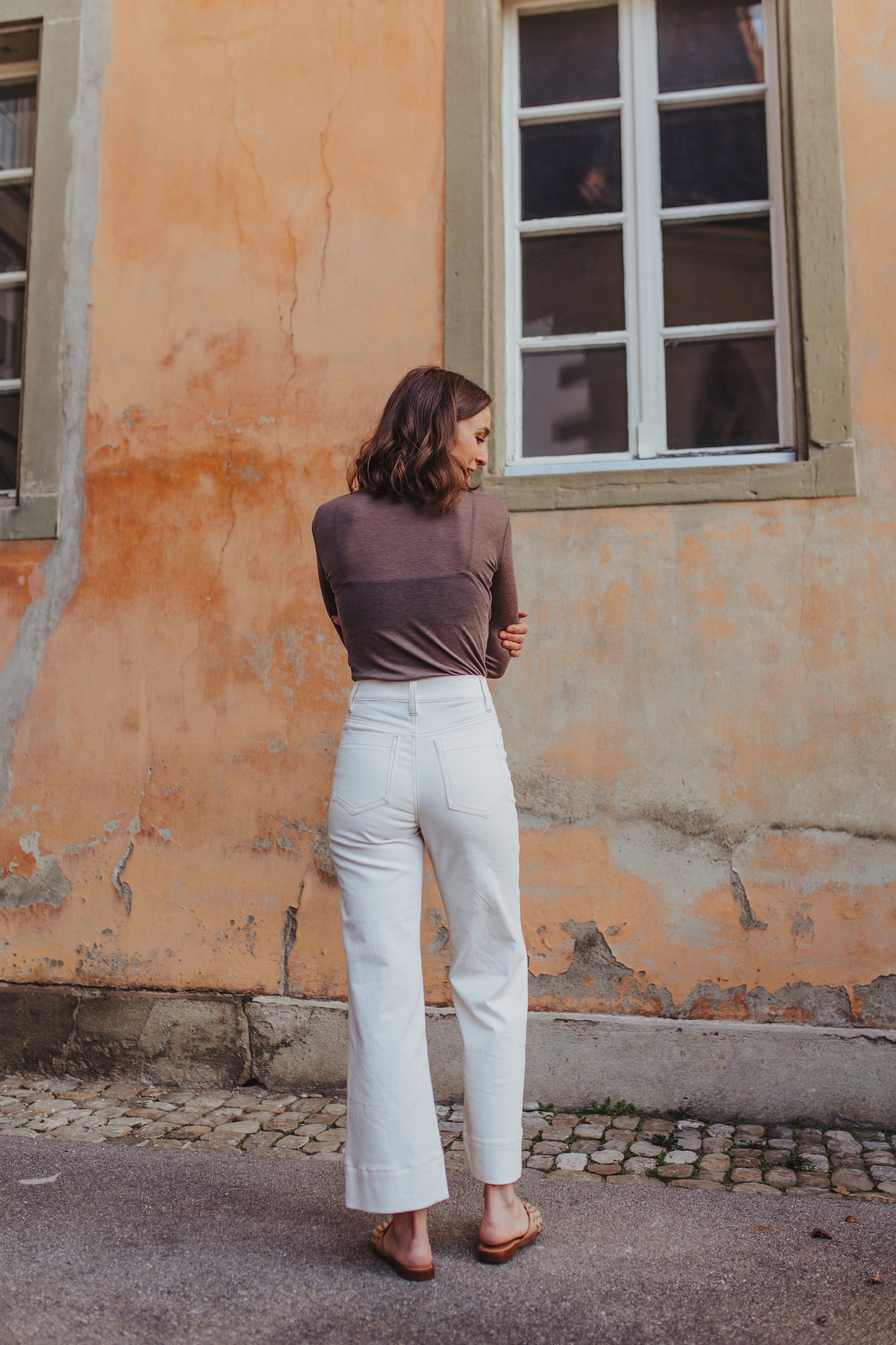 Pants PDF Sewing Pattern, High Waisted Pants, Wide Leg Jeans, Digital ...