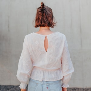 Shirred Dress Sewing Pattern, Blouse Sewing Pattern, Shirt Sewing ...