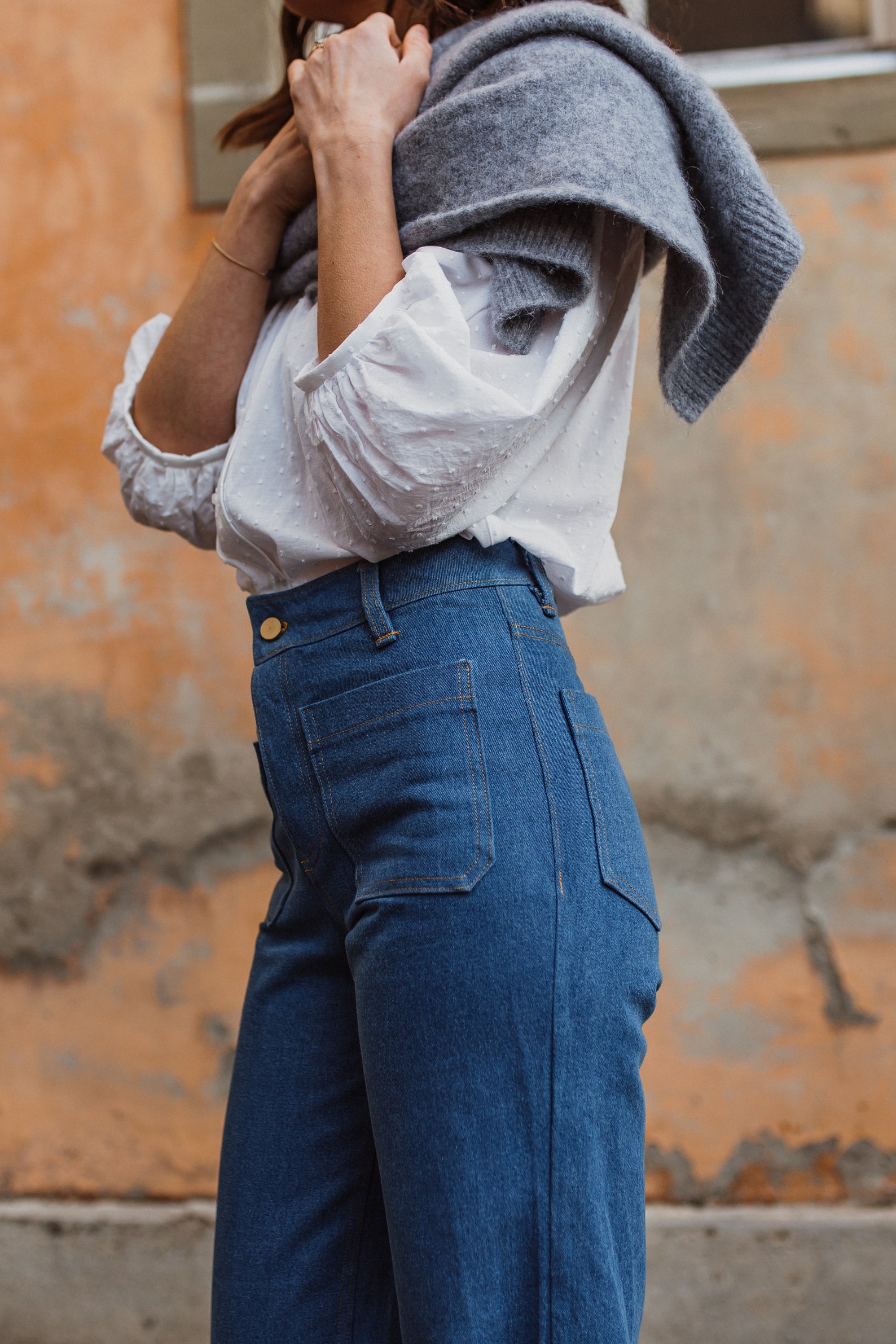 Pants PDF Sewing Pattern, High Waisted Pants, Wide Leg Jeans, Digital ...