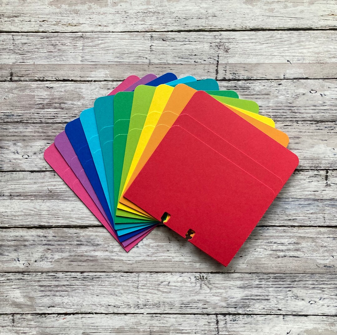 30ct. Rainbow Gradient Rolodex Cards Rounded Corners - 3 Tiered Sizes ...