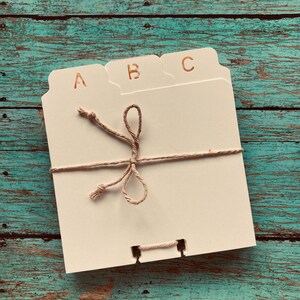 Limited Edition Ivory Cream ABC Tab Rolodex Dividers - 110lb Recycled ...