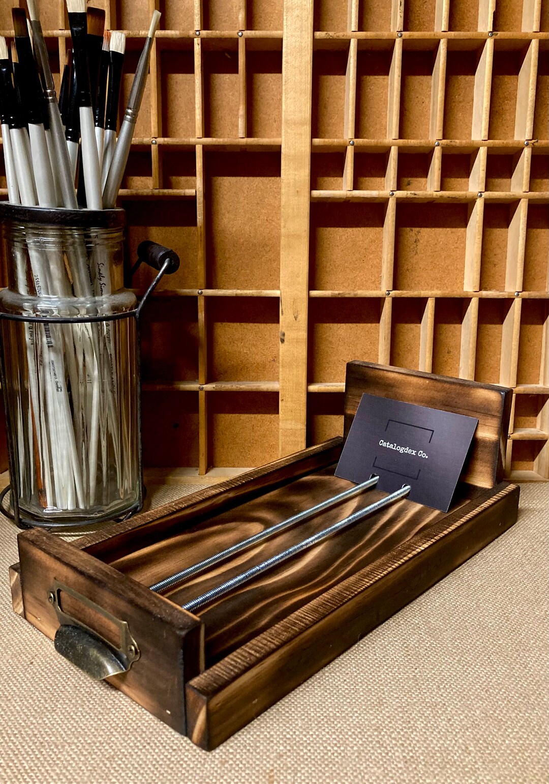 10 Inch Catalogdex Reclaimed Wood Rolodex Memorydex Card Storage ...