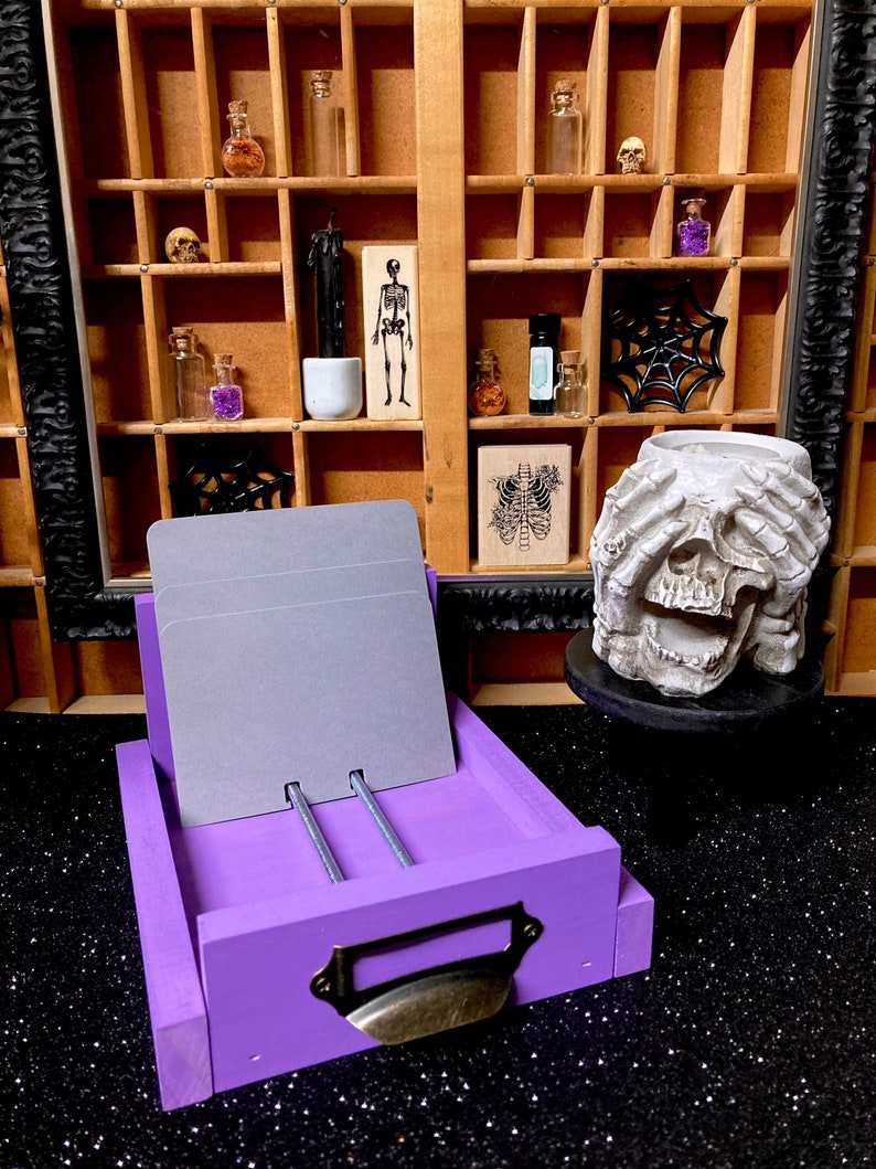 Purple Pastel Pop Catalogdex - Wood Rolodex / Memorydex Display Box - Etsy