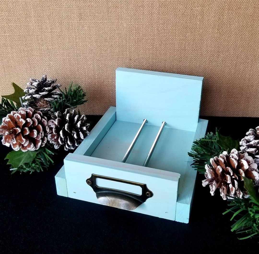 Ready to Ship Blue Frost Wood Catalogdex Memorydex Rolodex Box ...