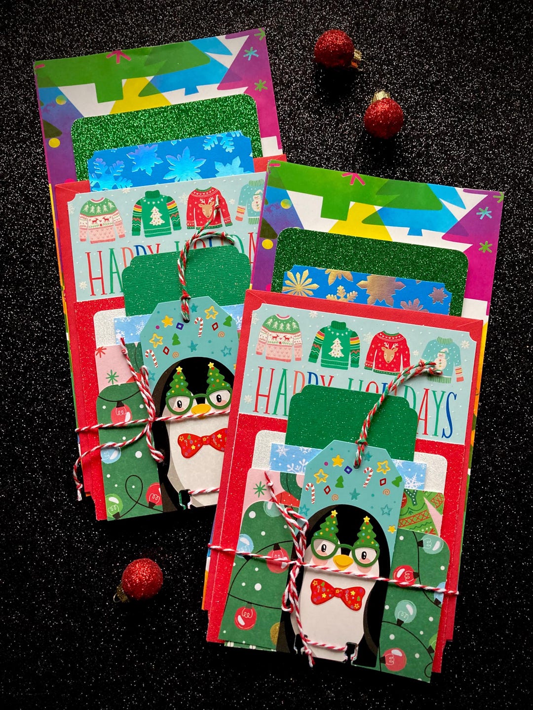 Holiday Party Colorful Christmas Catalogdex Card Set, Memorydex ...