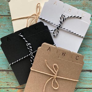 Limited Edition Ivory Cream ABC Tab Rolodex Dividers - 110lb Recycled ...
