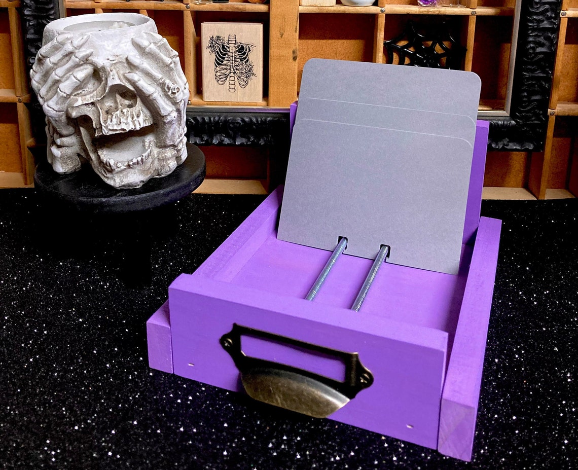 Purple Pastel Pop Catalogdex - Wood Rolodex / Memorydex Display Box - Etsy