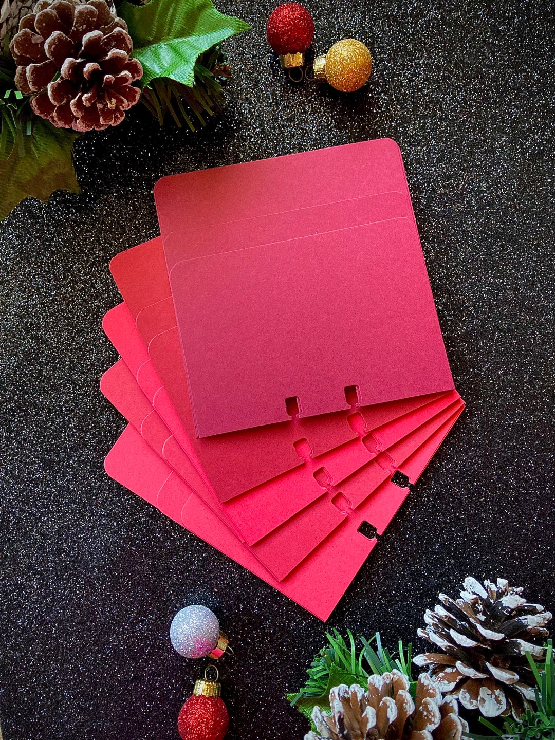 30ct. Red Ombré Rolodex Cards Rounded Corners - 3 Tiered Sizes ...