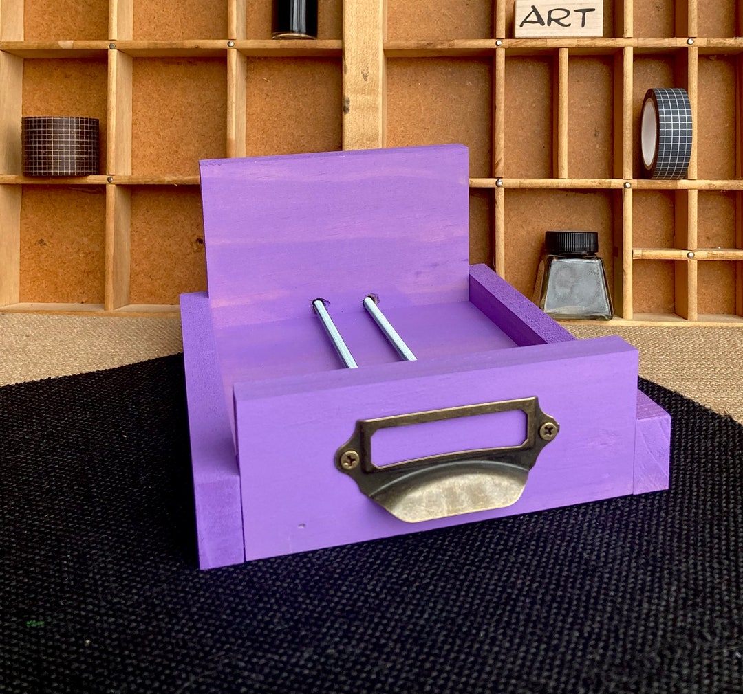 Purple Pastel Pop Catalogdex - Wood Rolodex / Memorydex Display Box - Etsy