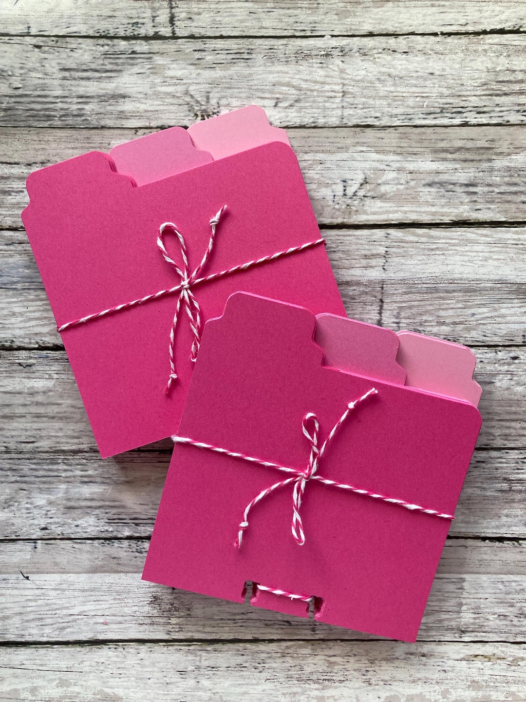 Pink Ombre Tabbed Rolodex Dividers - 260gsm Cardstock Rolodex / Memory ...