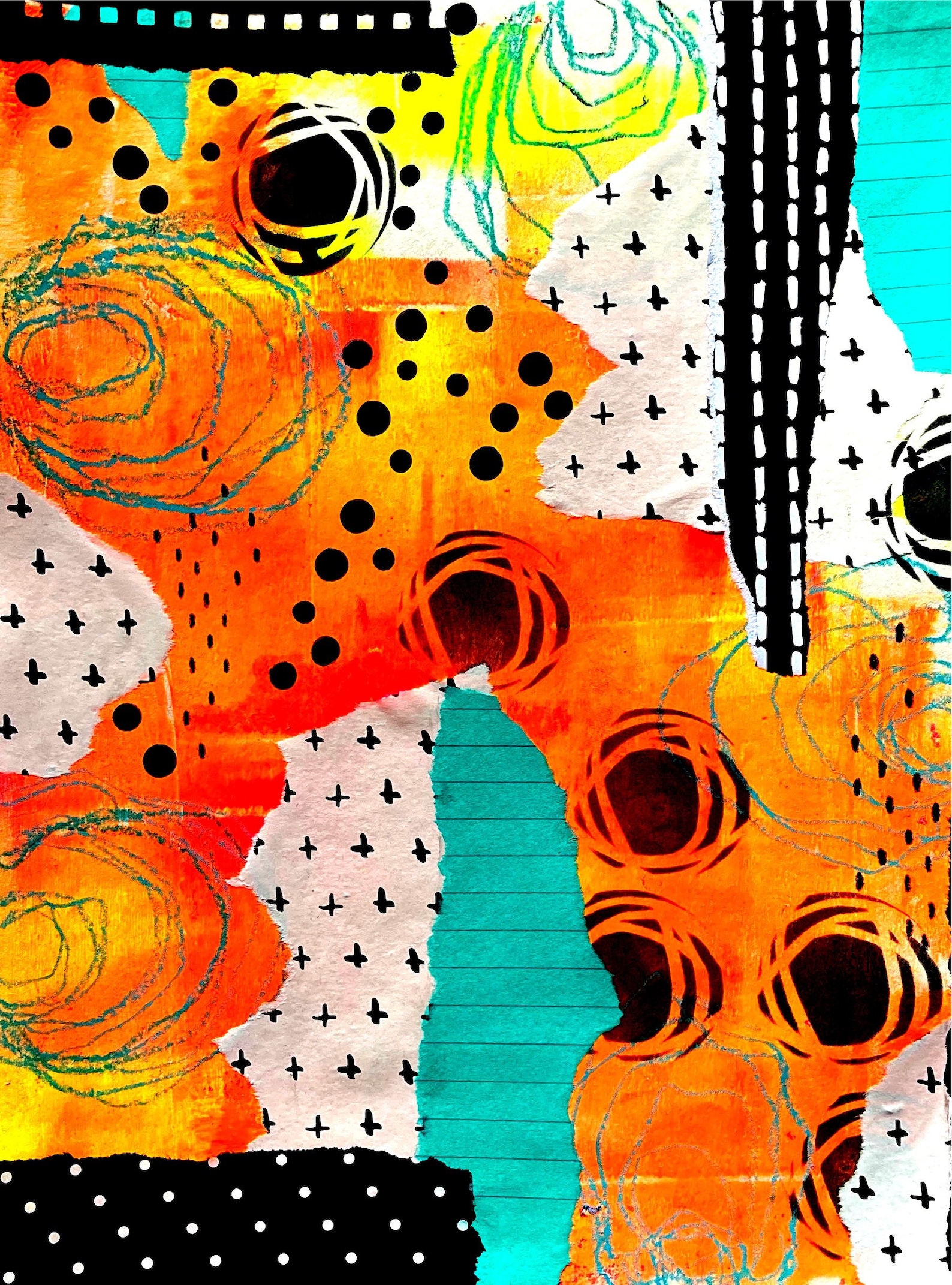 Digital Collage Backgrounds 1 Abstract Mixed Media | Etsy