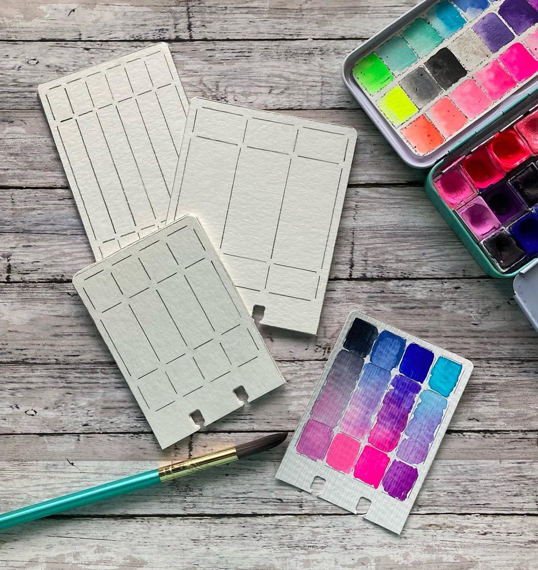 Watercolor Swatch Cards - Color Mixes - Art Supply Dex / Rolodex ...