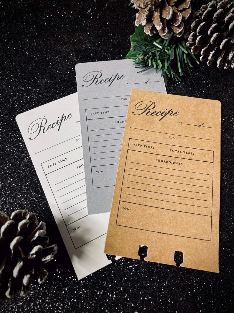 Recipe Card Catalogdex Kit for Chef - Baker - Bartender - Hostess Gift ...