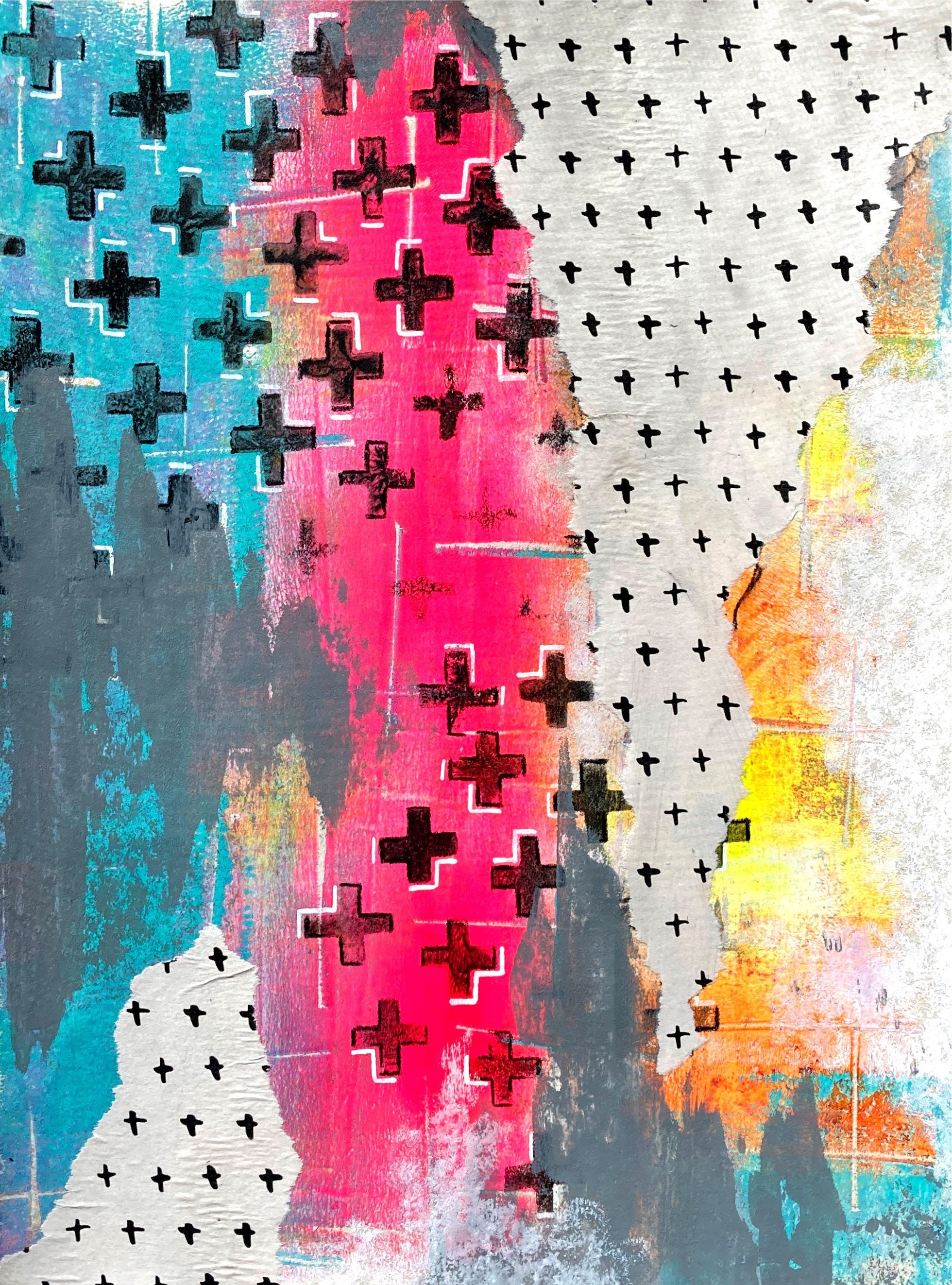 Digital Collage Backgrounds 1 Abstract Mixed Media | Etsy