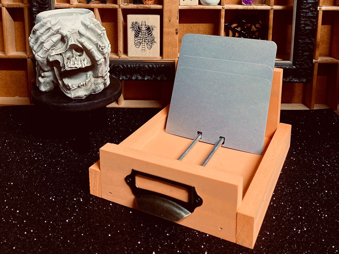 Peach Pastel Pop Wood Rolodex / Memorydex Display Box - Etsy