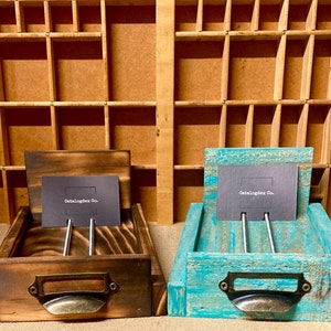 10 Inch Catalogdex Reclaimed Wood Rolodex Memorydex Card Storage ...