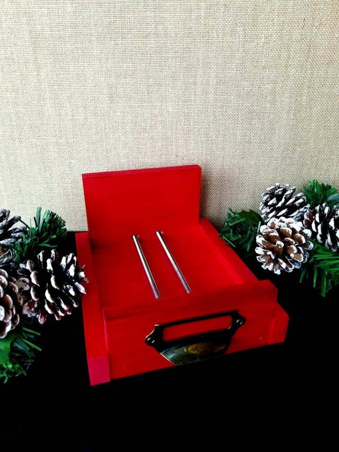 Santa Red Wood Catalogdex, Memorydex, Rolodex Box, Display for Rolodex ...