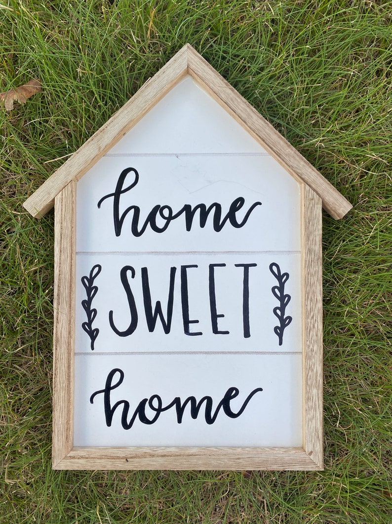 House Shaped Home Decor Signs (4 Styles Available) - Etsy