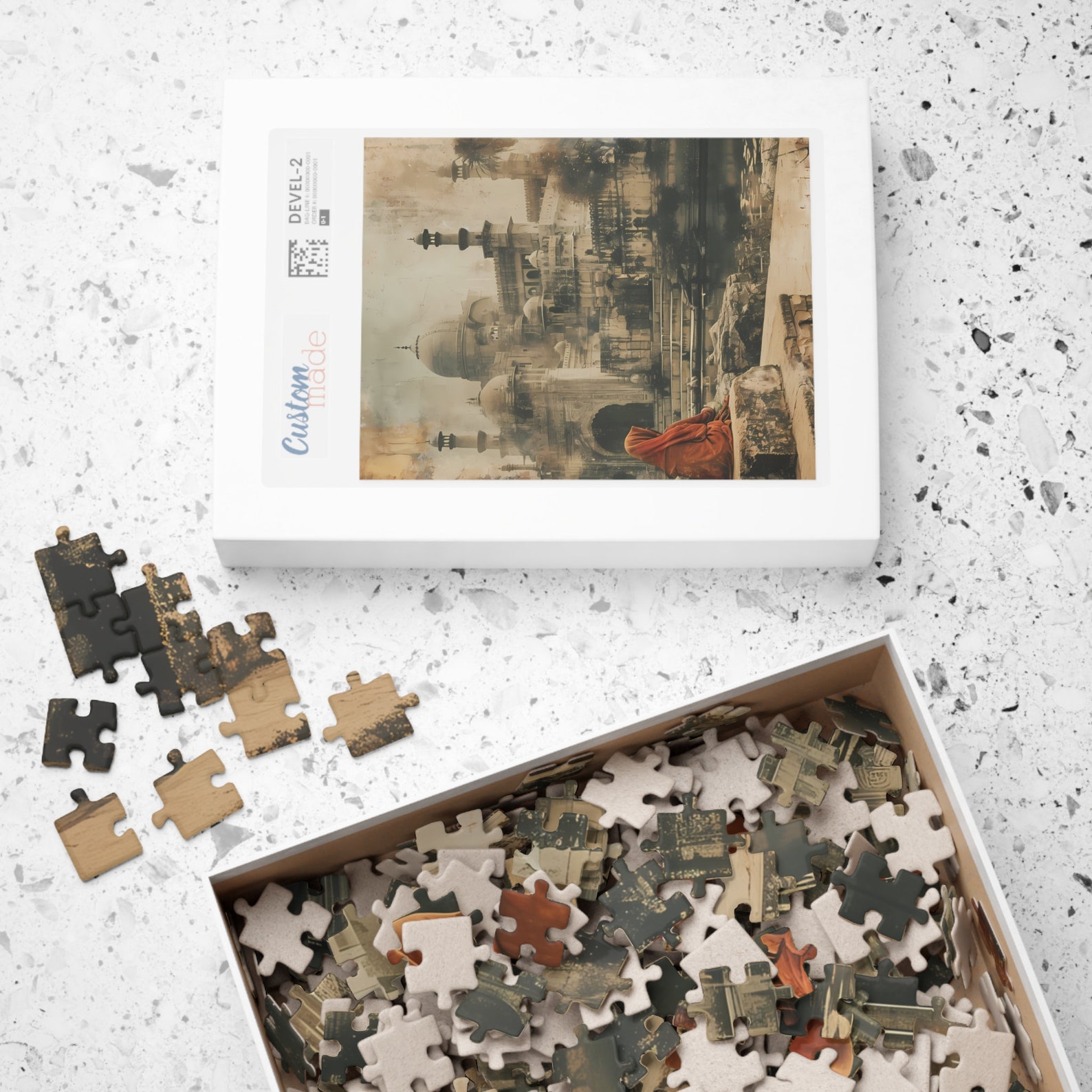 India Vintage Postcard Jigsaw Puzzle,1000 Piece Puzzle,retro Travel ...