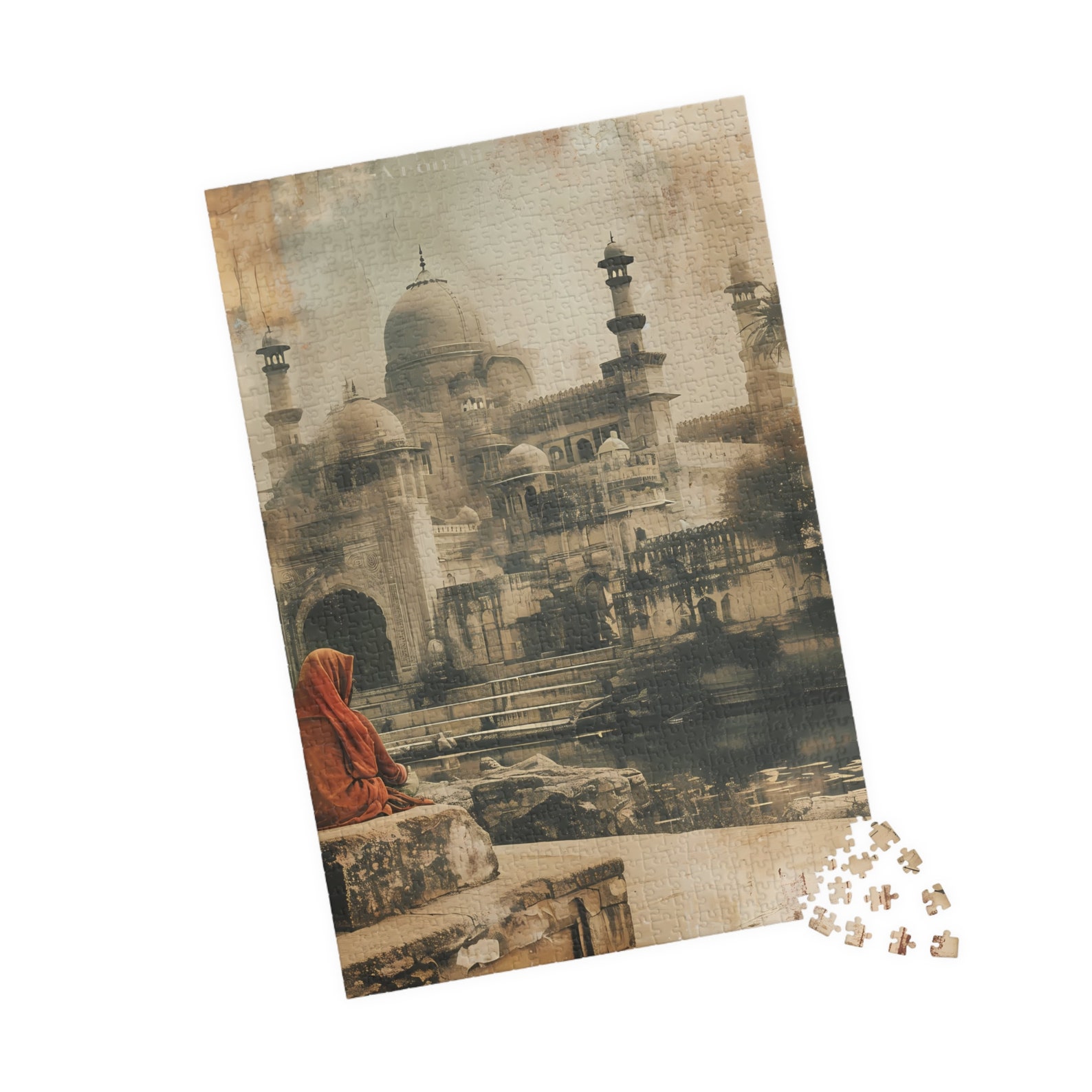 India Vintage Postcard Jigsaw Puzzle,1000 Piece Puzzle,retro Travel ...