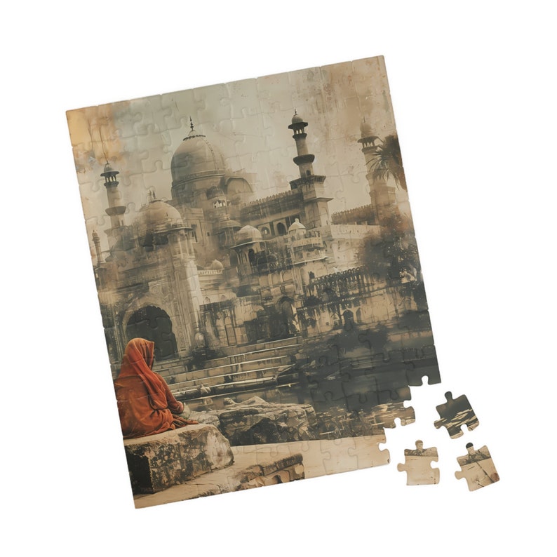 India Vintage Postcard Jigsaw Puzzle,1000 Piece Puzzle,retro Travel ...