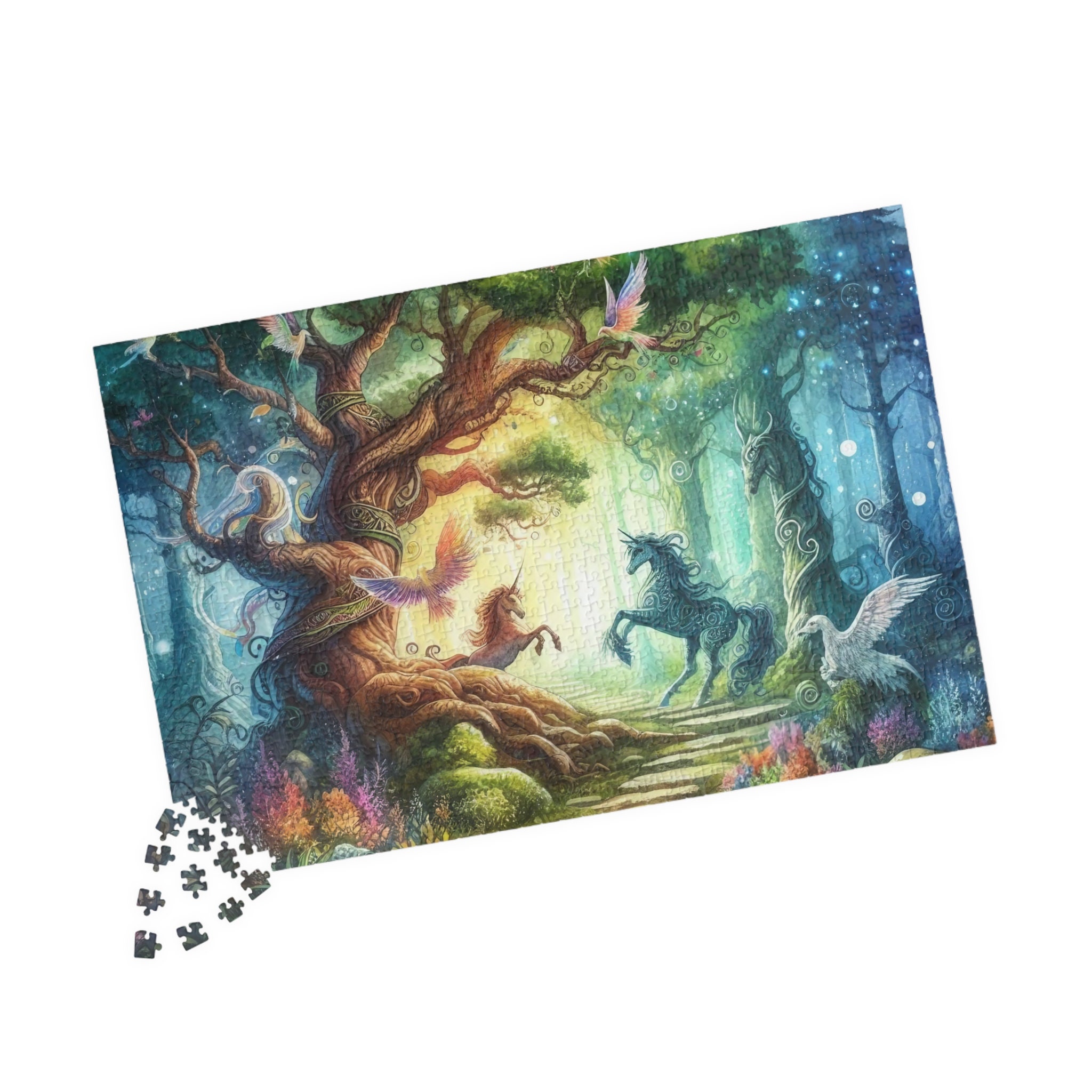 Enchanted Forest Unicorns Jigsaw Puzzle,1000 Piece Puzzle,magical ...