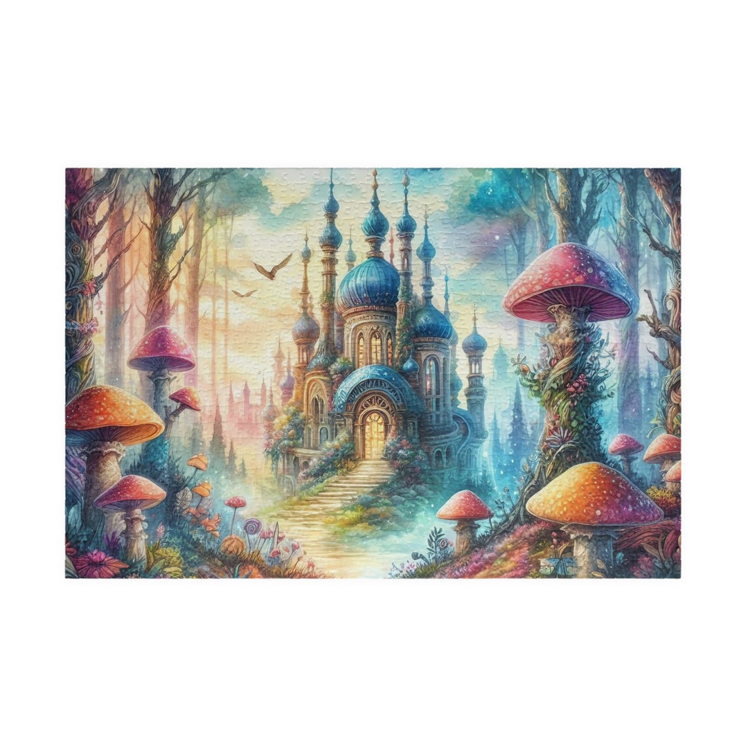Enchanted Forest Castle Jigsaw Puzzle,1000 Piece,magical Puzzle,fairy ...