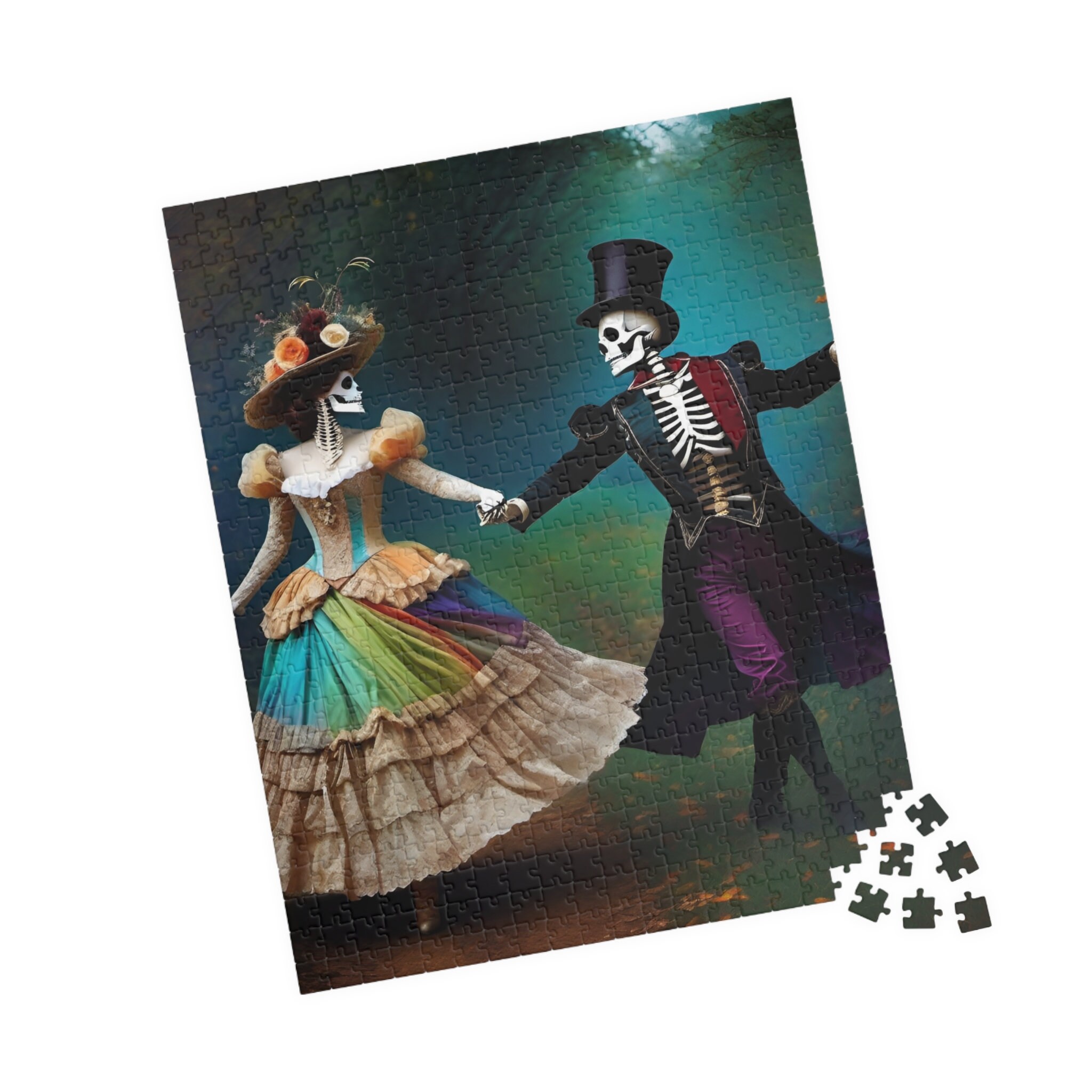 Skeleton Dance Jigsaw Puzzle,victorian Theme,1000 Piece Puzzle,artistic ...