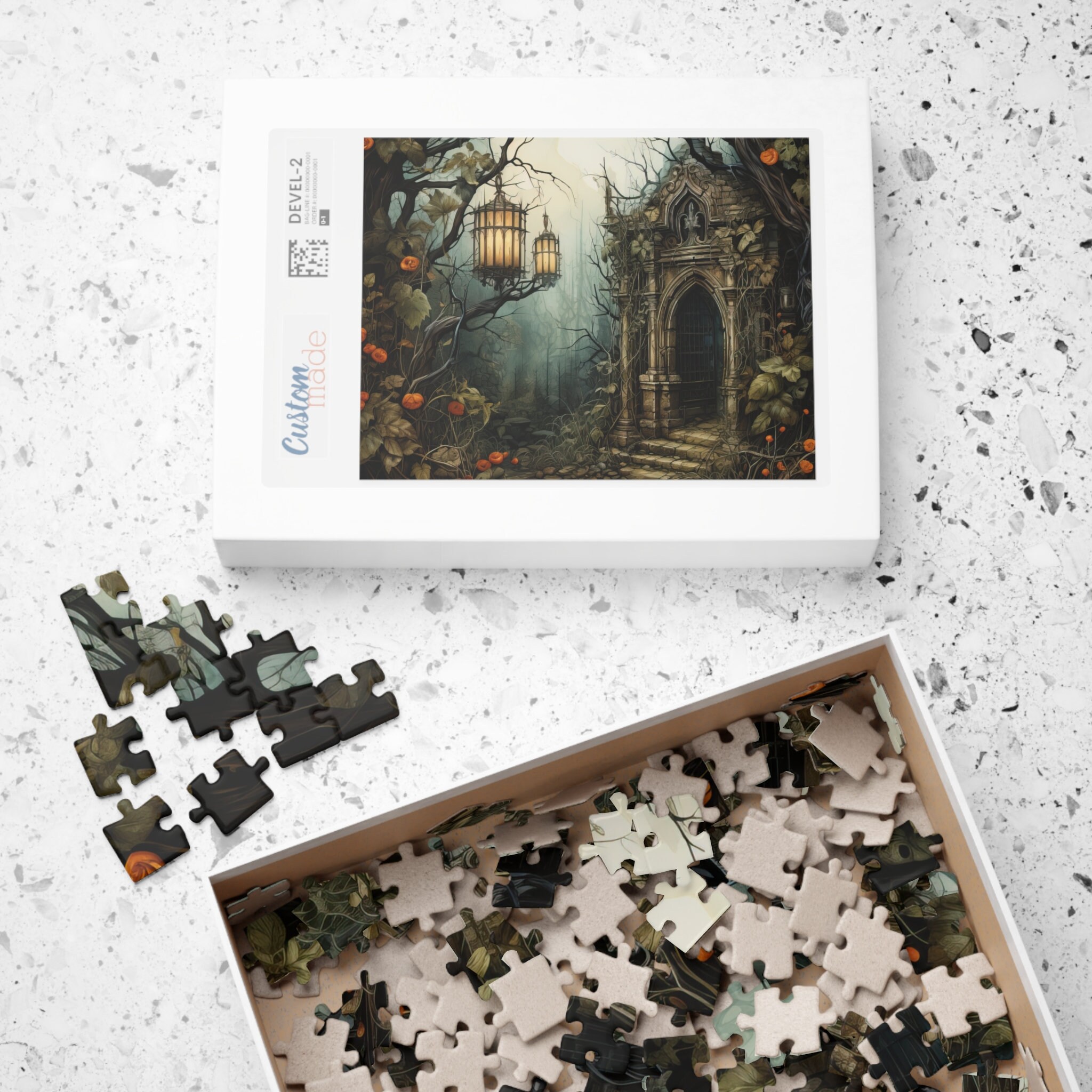 Gothic Art Jigsaw Puzzle, Dark Romance Puzzle, Haunting Puzzle, Dark ...