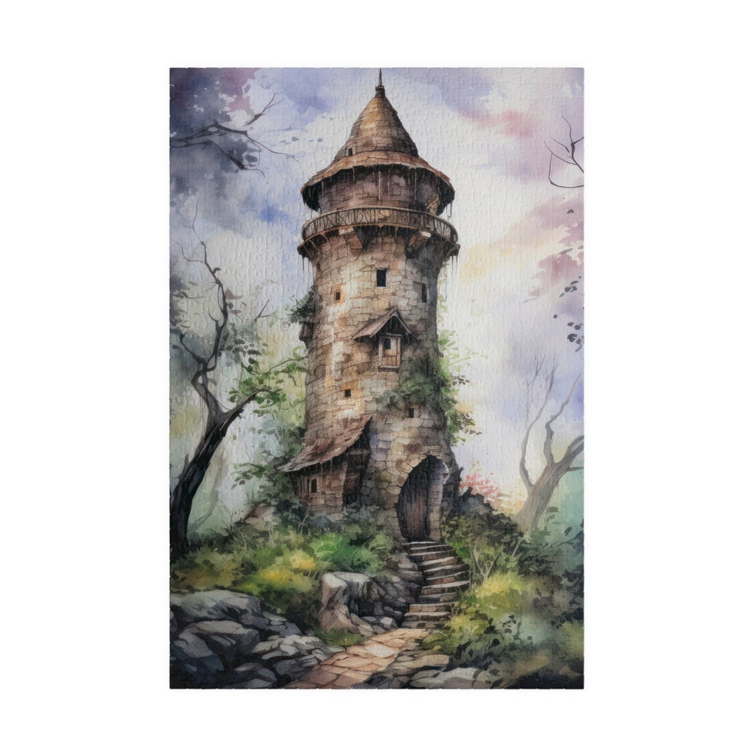 Fairy Tale Tower Jigsaw Puzzle, Enchanted Castle Puzzle Gift, Fairytale ...
