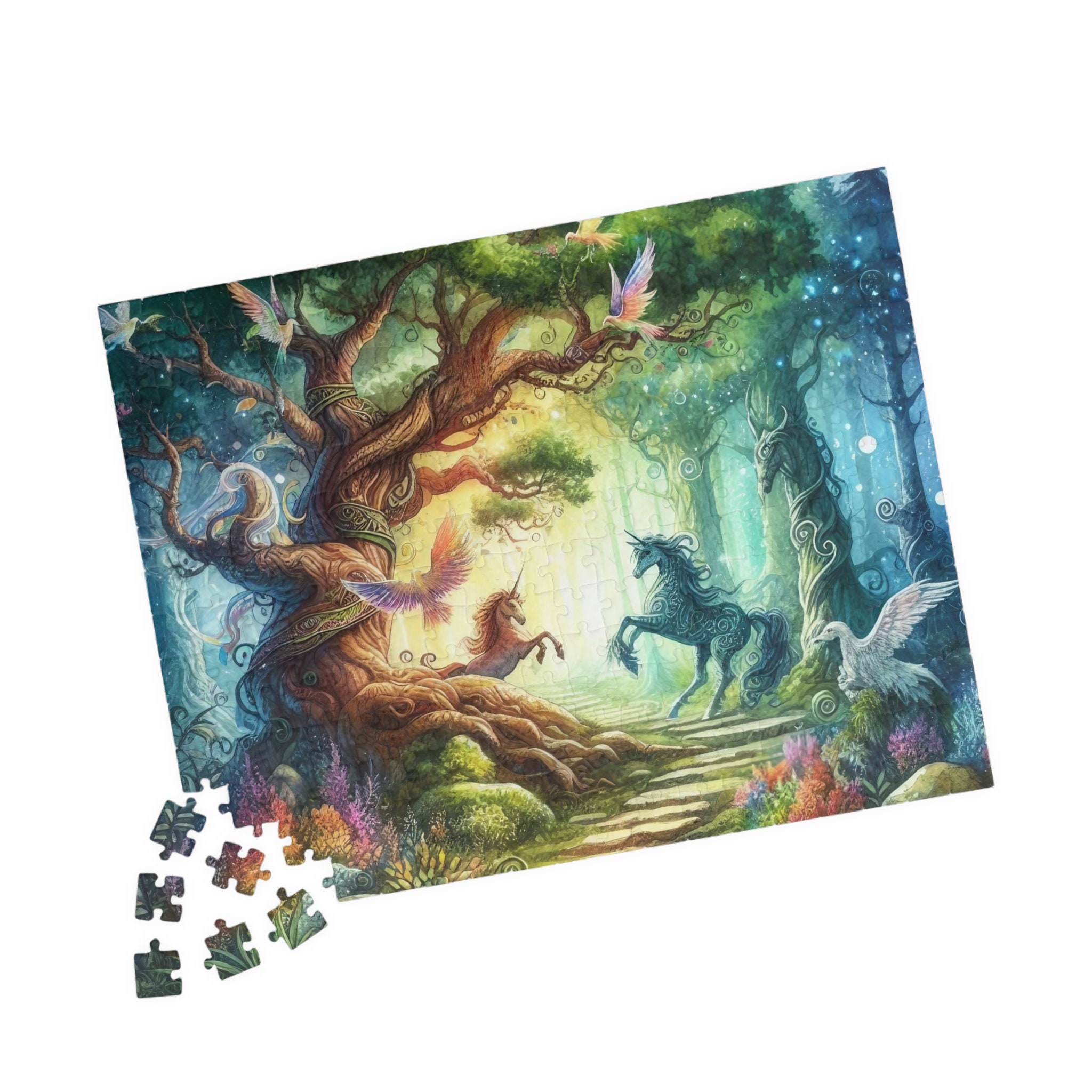 Enchanted Forest Unicorns Jigsaw Puzzle,1000 Piece Puzzle,magical ...