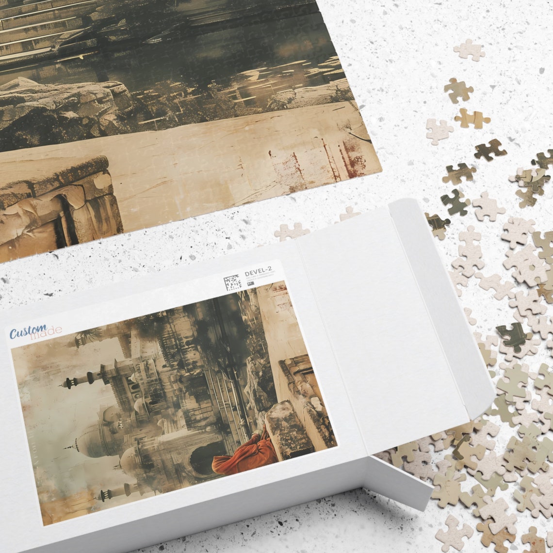 India Vintage Postcard Jigsaw Puzzle,1000 Piece Puzzle,retro Travel ...