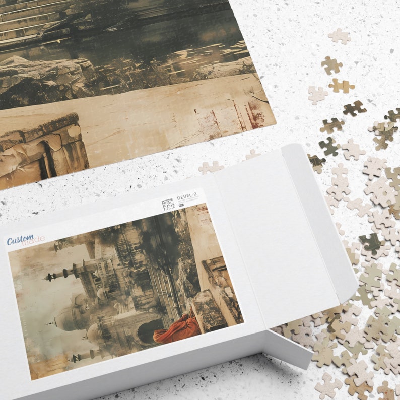 India Vintage Postcard Jigsaw Puzzle,1000 Piece Puzzle,retro Travel ...