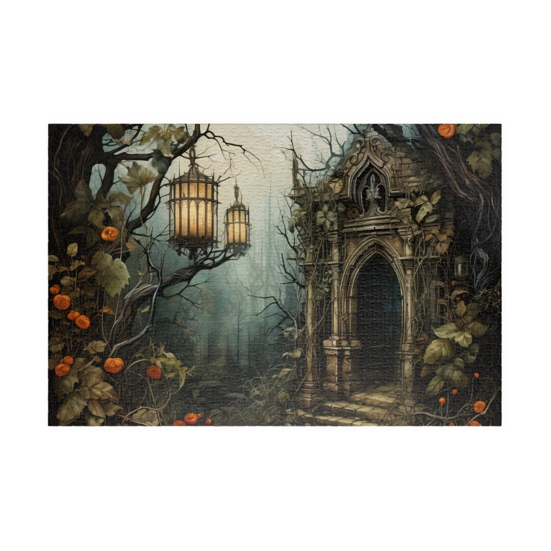 Gothic Art Jigsaw Puzzle, Dark Romance Puzzle, Haunting Puzzle, Dark ...
