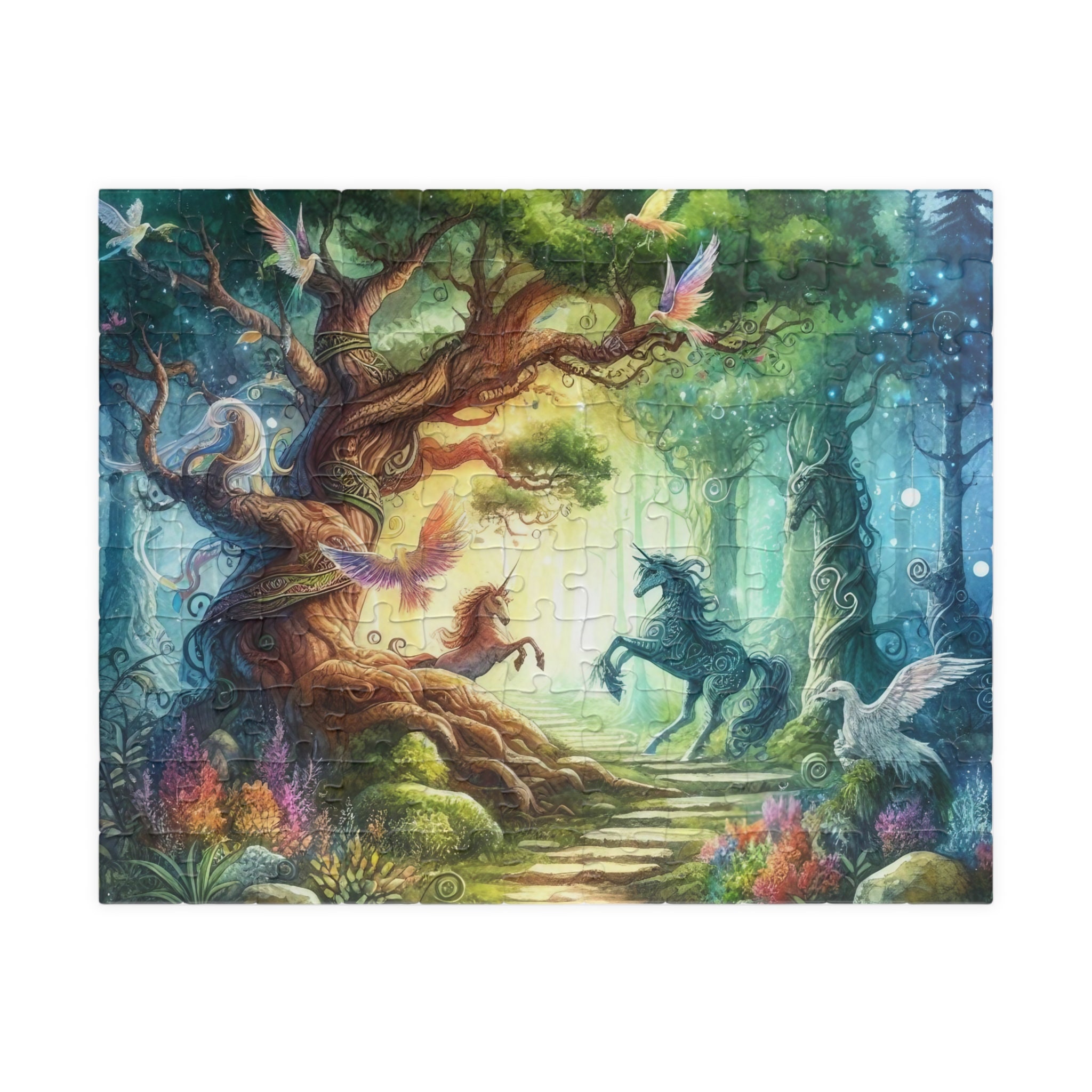 Enchanted Forest Unicorns Jigsaw Puzzle,1000 Piece Puzzle,magical ...