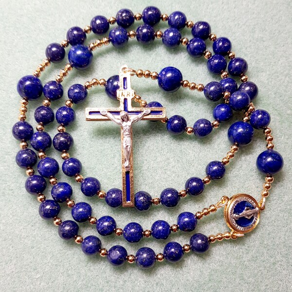 Lapis Lazuli Rosary - Etsy