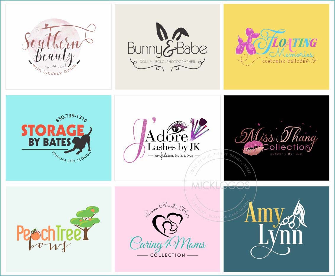 Watercolor Logo Logo Designlogo Design Custom Logo Design - Etsy