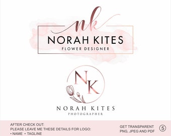 Pink Watercolor Logo | Etsy