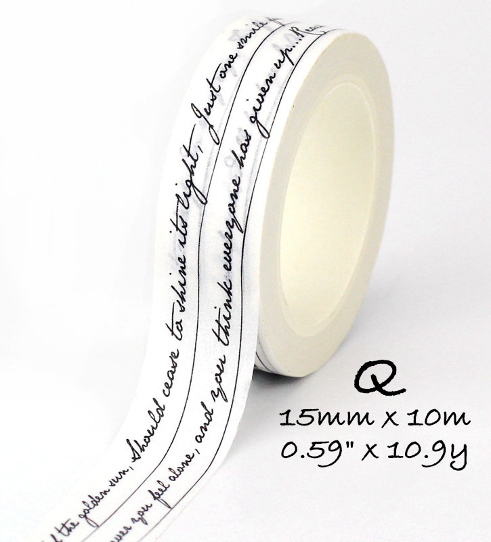 Washi Tape Handwritten Washi Tape Manuscript Washi Tape - Etsy