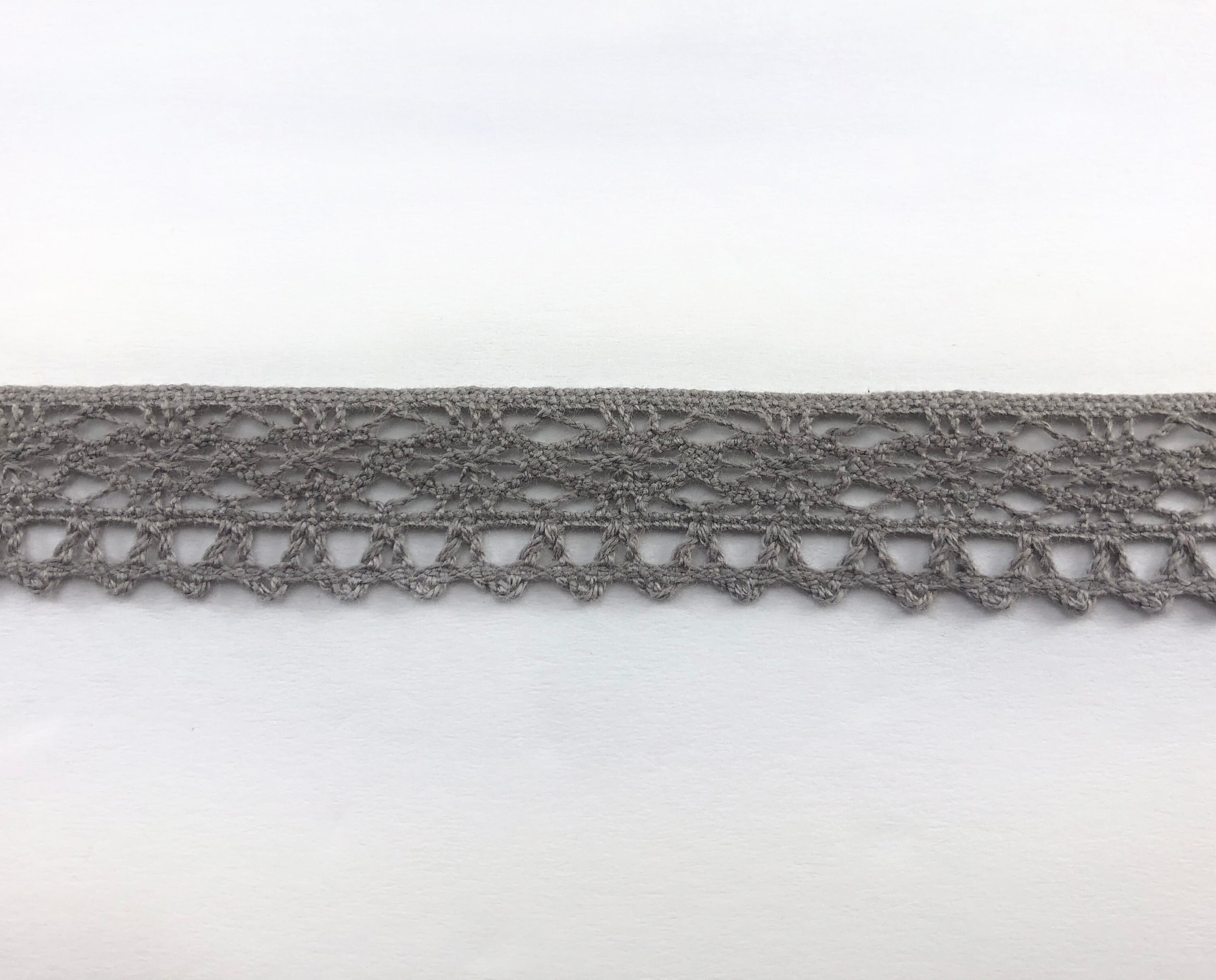 Gray Crochet Lace Ribbon Gray Lace Trim Cotton by the Yard - Etsy