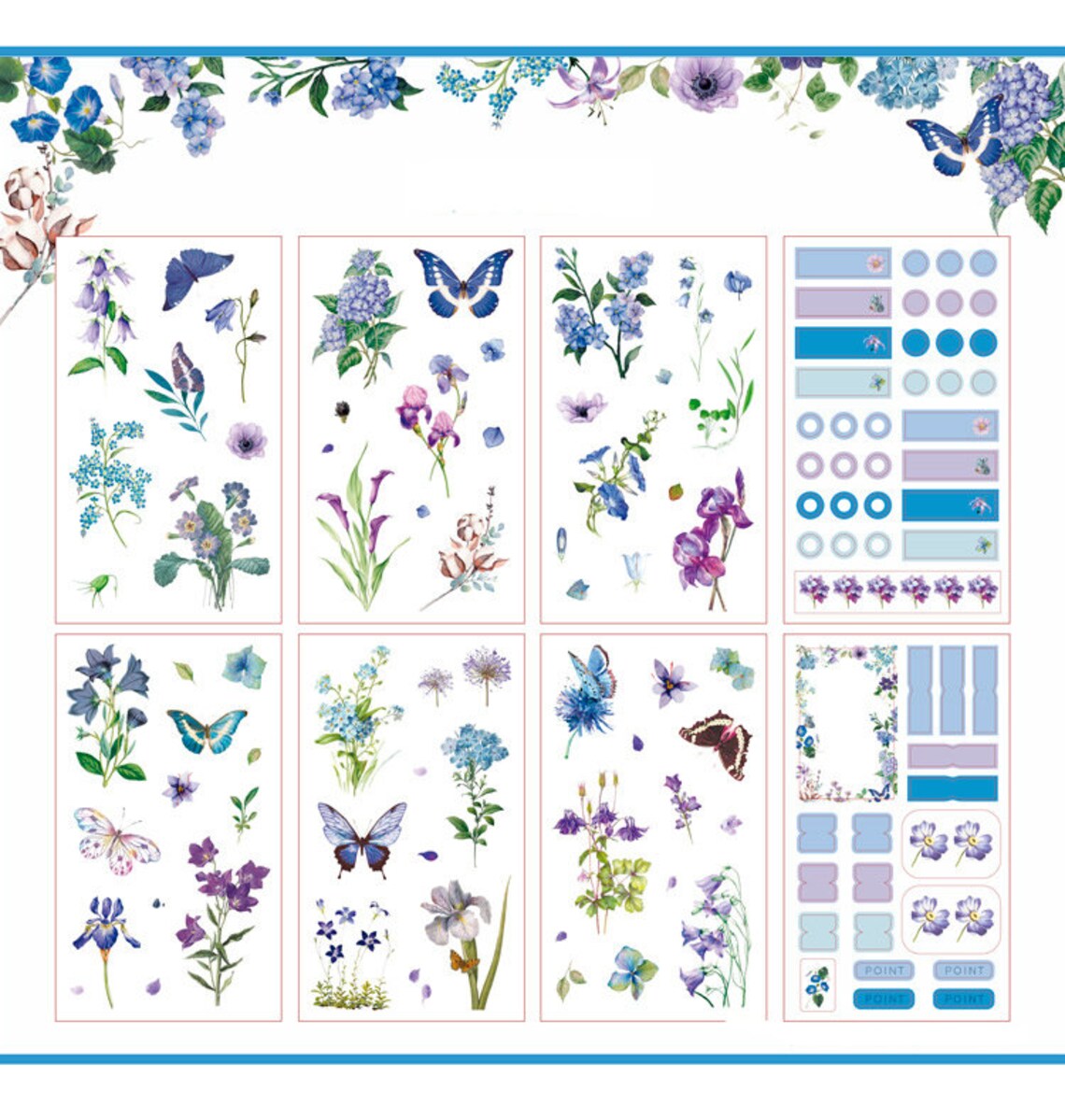 Sticker Collection Sheets in a Booklet Botanical Sticker | Etsy