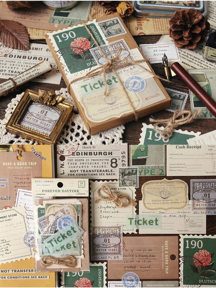 Ephemera pack 30 Pcs Floral Botanicals Butterflies Labels | Etsy