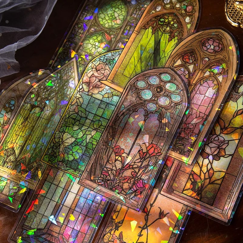 Stained Glass Window Stickers - Etsy