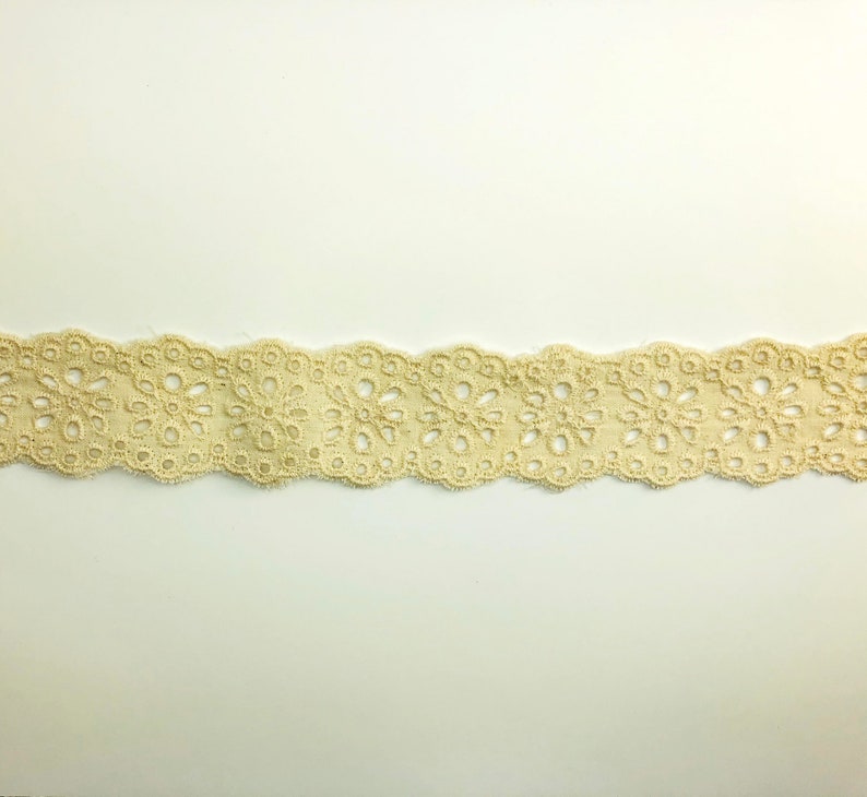 Eyelet Trim Lace Ribbon Natural by the Yard Junk Journal - Etsy