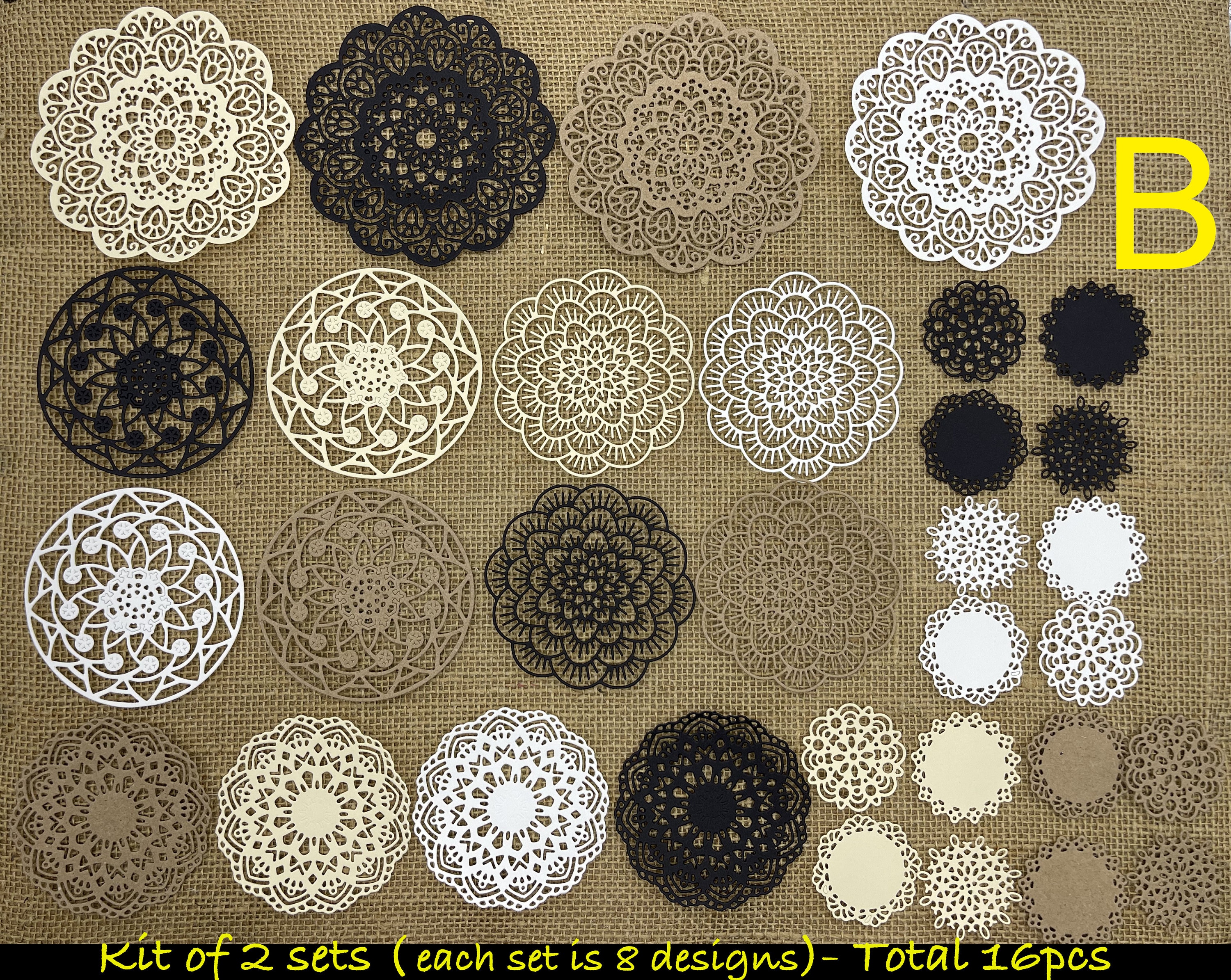 Handmade Die Cut Pieces, Doilies, Tags for Junk Journal, Scrapbooking ...