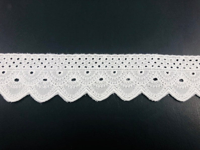 Eyelet Lace Cotton White Embroidery Lace Trim by the Yard - Etsy